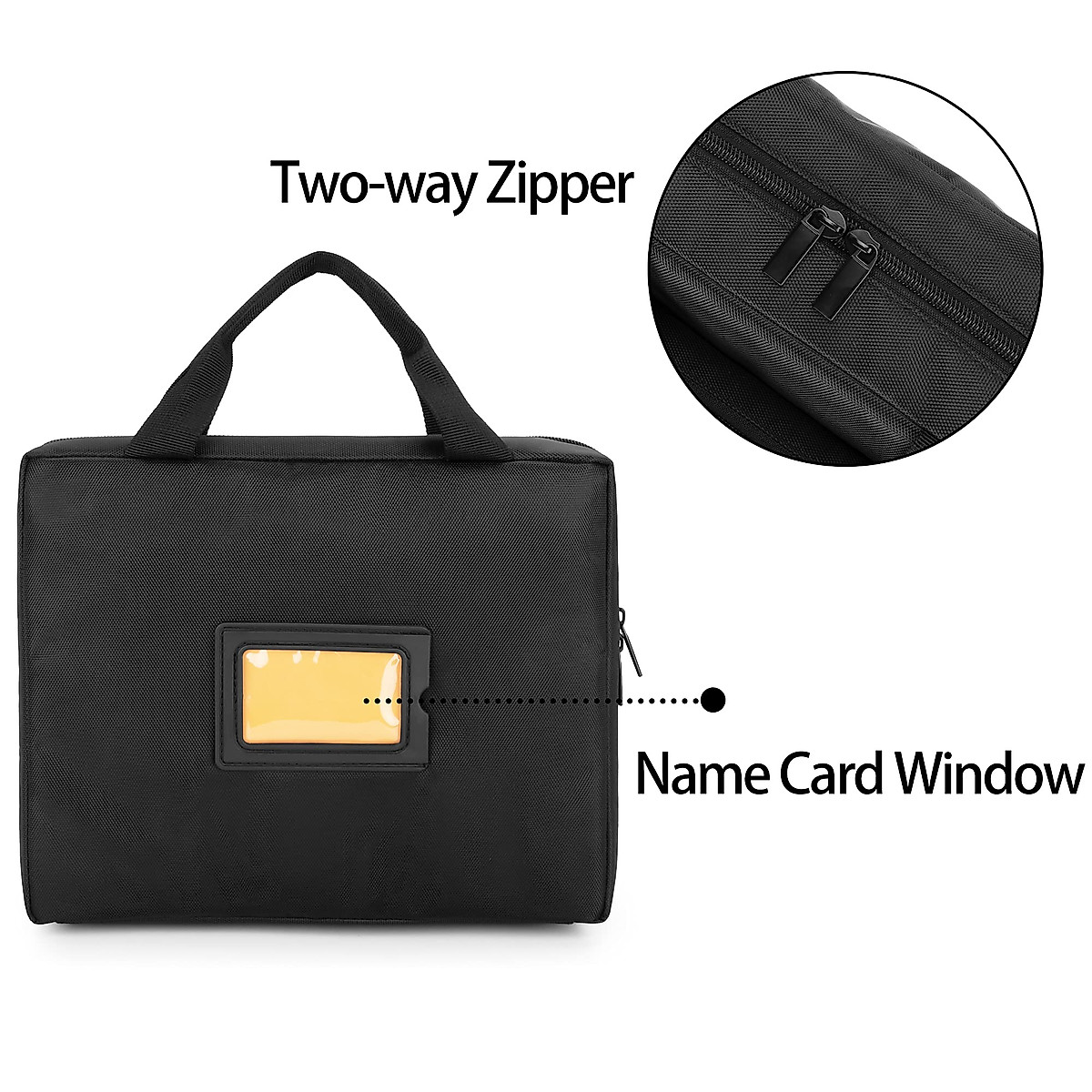 Trunab Utility Nurse Case Padded Stethoscope Case, Hold Two Stethoscopes/BP Cuffs and Nurse Accessories, Small Empty First Aid Bag for Nurses, Doctor, Black (Patent Design)