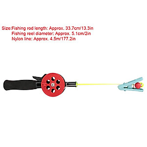 Diydeg Mini 2pcs Fishing Pole, 13.3in Kids Fishing Rod, for Ice Fishing Kids Fishing,