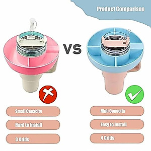 Ewixni Snack Ring for Stanley Cup,Snack Bowl for Stanley Cup 40 Oz,Stanley Snack Tray (Pink)