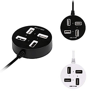 Lysee USB Cables - HL 2017 USB 2.0 High Speed 4 Port Splitter Hub Adapter for PC Computer Laptop oct17 - (Color: Black, Length: 57cm)
