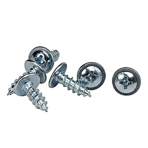 100 Pack Rok Hardware #8 x 1/2" (12.7mm) Standard Thread Truss Head Screws Wood Work MDF Zinc, ROKS8X12TPSZ