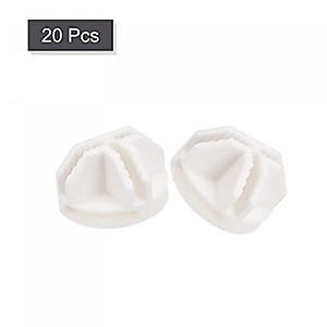 uxcell Plastic Wire Cube Connectors, 38x23mm Grid Buckle Clip for Storage Shelving Cabinet Organizer, White, 20Pcs