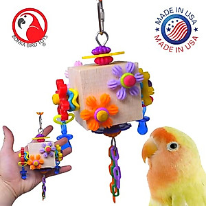 Bonka Bird Toys 01174 Dancing Daises Small Medium Balsa Block Bird Toy Parakeet Conures Cockatiels