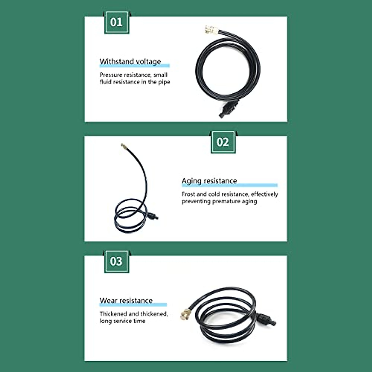 Patio Misters for Cooling Outdoor - 6.5Ft Outside Water Misting Cooling System with Two Spary Nozzles, Hose Attachment for Garden, Portable Mister for Pool Hummingbird Kids Water Playing (Black)