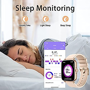 DXPICR Smart Watch(Call Receive/Dial), Full Touch Screen SmartWatch for Android and iOS Phones Compatible Fitness Tracker with Heart Rate,Sleep,Blood Oxygen,Step Counter for Men Women