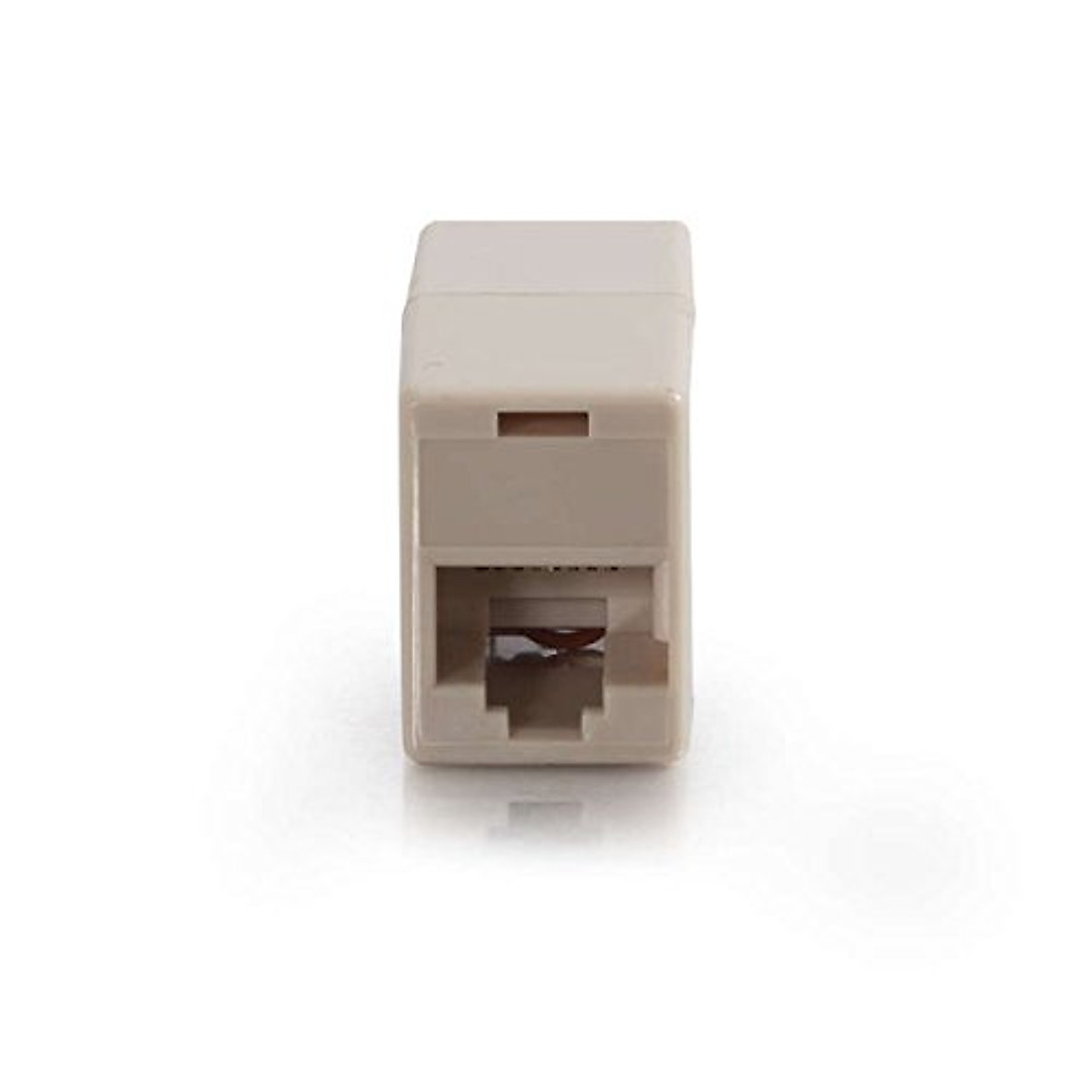 C2G 01927 RJ12 6-Pin Modular Straight-Through Inline Coupler, Ivory