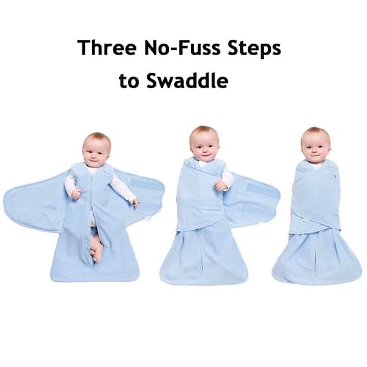 HALO 100% Cotton Sleepsack Swaddle, 3-Way Adjustable Wearable Blanket, TOG 1.5, Newborn, Baby Boy Bundle