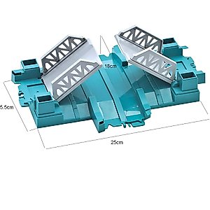 QUOXO Toy Track Car Replacement Only Lane Intersection Accessory for Tracks Playset Add on, Active Bridge Only not Include Toy Car(Activity Bridge)
