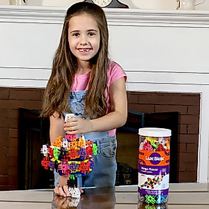 Lux Blox Mega Flexer Rainbow Colors. Building Blocks Kit for Kids Girls and Boys. Learn About Science and Engineering with This STEM STEAM Toy. Gift Option for Children