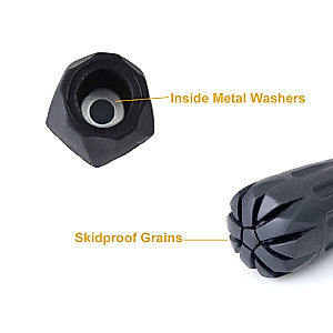 ANIUHL 8 Piece Rubber Trekking Pole Tips Hiking Walking Sticks Caps Ends Replacement Tip Protectors, Shock Absorbing and Enhanced Stability, 11mm Hole Diameter