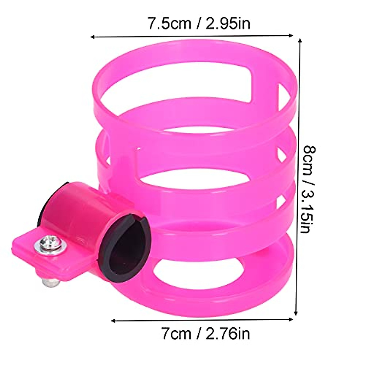 Stroller Cup Holder, Universal Cup Holder Stroller Water Bottle Holder Bike Water Bottle Holder Stroller Drink Holders for Stroller Bicycle Wheelchair(Pink)