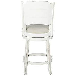 Hillsdale Clarion Swivel Stool, Counter Height, Sea White