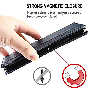 HualuBro Xiaomi Redmi Note 9 Case, Retro PU Leather Full Body Shockproof Wallet Flip Case Cover with Card Slot Holder and Magnetic Closure for Xiaomi Redmi Note 9 Phone Case (Blue)