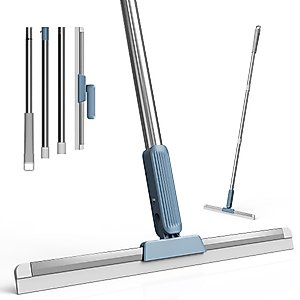 SWIBINJIT Multifunction Magic Broom, Squeegee Sweeper with Adjustable Long Handle Quick Drying Water and Dust Remover Silicone Scraper Broom