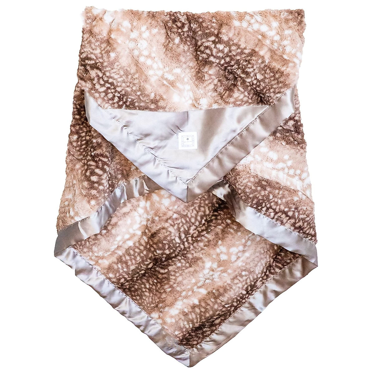 Zalamoon Strollets Plush Baby Toddler Soft Blanket with Satin Trim Corner for Soothing (Fawn)