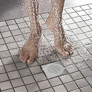 4" X 4" Flower Shape Disposable Hair Drain Stickers, Shower Drain Cover Hair Catcher Mesh Stickers, Floor Drain Filter Stickers Hair Catcher, Hair Drain Sticker for Bathroom, Laundry, Bathtub 10Pcs