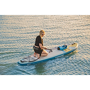 Boardworks SHUBU Kaken All-Water/Surf Inflatable Stand-Up Paddle Board (iSUP) | SUP Package Includes Pump, Three Piece Paddle and Roller Bag | 10’