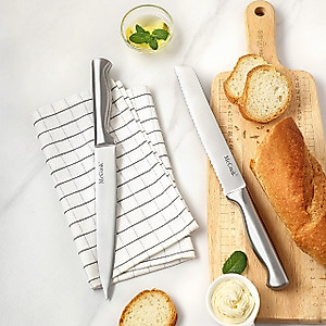 McCook® Knife Sets,German Stainless Steel Kitchen Knives Block Set with Built-in Sharpener