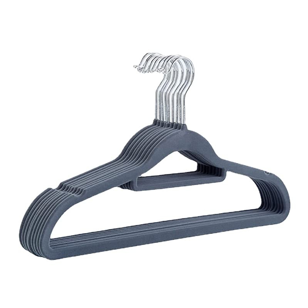 Flock Hanger for Adult Household Seamless Anti-Slip Multifunctional Wardrobe Finishing Clothes Hanger Clothes Hanger Factory Wholesale