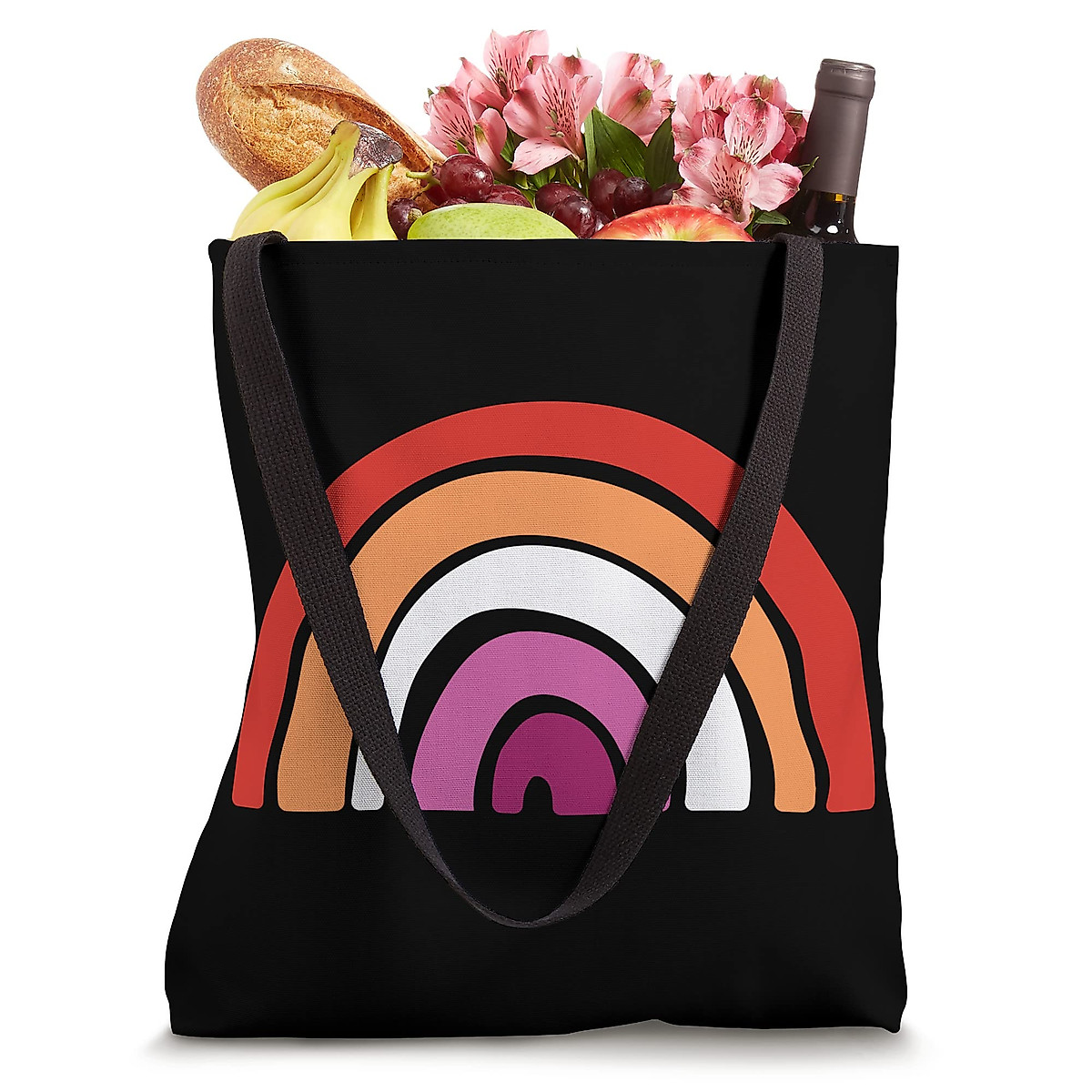 LGBTQ Lesbian Pride Flag - LGBTQIA+ Rainbow Lesbian Tote Bag