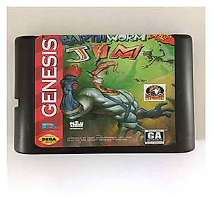 GaoHR Earth Worm Jim Game Cartridge Newest 16 Bit Game Card Fit for Sega Mega Drive/Genesis System
