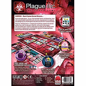 Plague Inc. Board Game (Base Game) | Strategy Board Game for Adults and Teens | Fun Game for Game Night | Ages 14 and up | 1-4 Players | Average Playtime 60-90 Minutes | Made by Ndemic