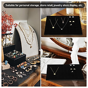 STOBAZA Ring Display Pad Rings Insert Display Mat 6 Pcs Jewelry Box Pad Sponge Ring Bracket Necklace Earrings Insert Display Pad Foam Ring Holder