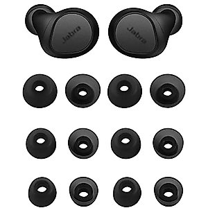 Rqker Ear Tips Compatible with Jabra Elite 7 Pro Elite 7 Active Earbuds, 6 Pairs S/M/L Sizes Soft Silicone Ear Tips Earbud Covers Eartips Compatible with Jabra Elite 7 Pro Elite 7 Active, SML, Gray
