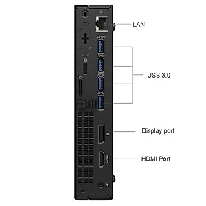 Dell Optiplex 7050 Micro Business Desktop i5-6500T UP to 3.10GHz 16GB DDR4 256GB NVMe M.2 SSD Wireless Keyboard Mouse WiFi BT HDMI Duel Monitor Support Win10 Pro (Renewed)