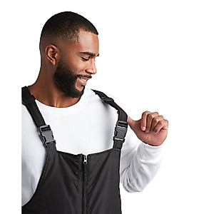 Cherokee Men's Snow Bib - Insulated Waterproof Snow Pants Ski/Snowboard Overalls (M-2XL), Size Large, Black
