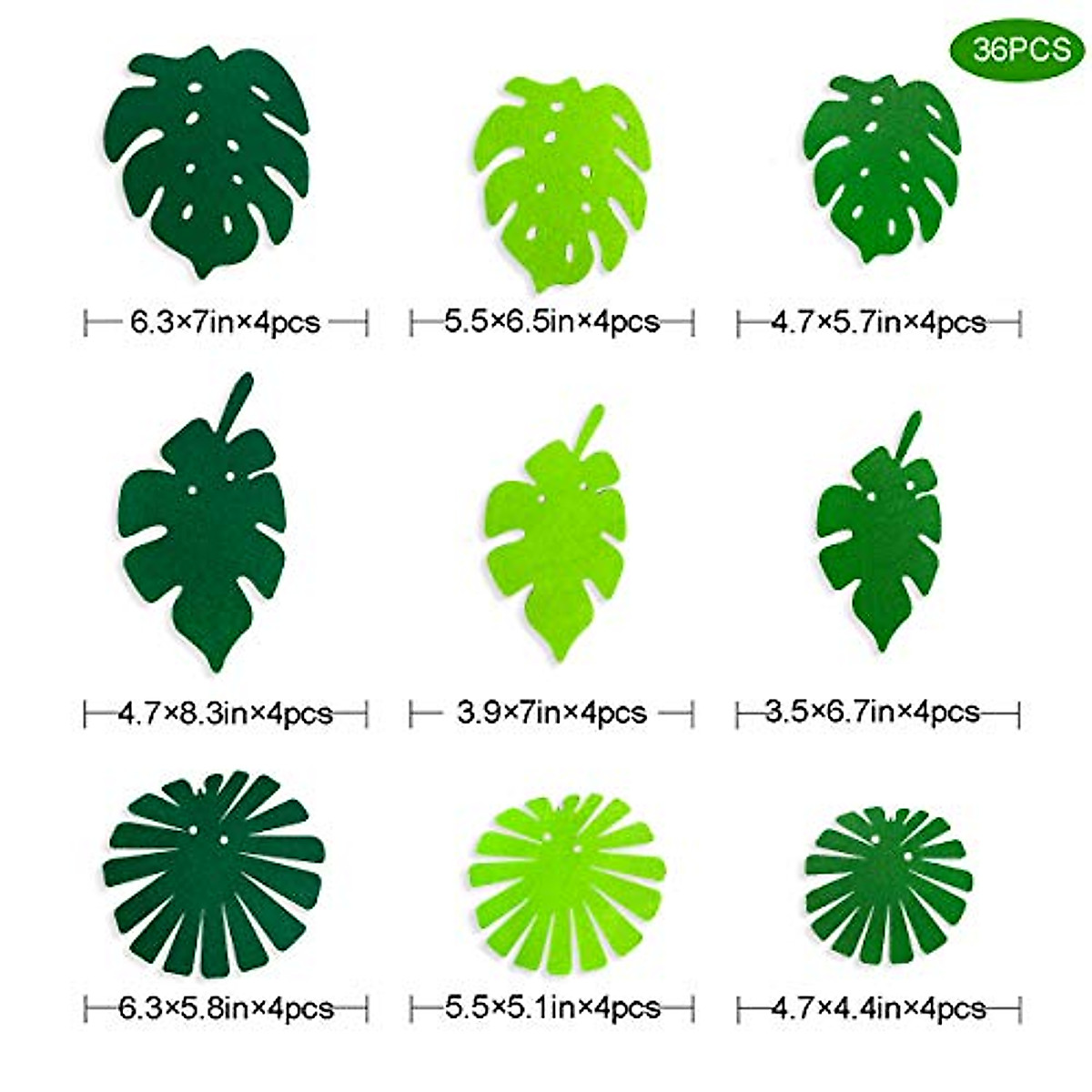 Pinkblume Felt Palm Leaves Monkey Bird Toucan Hanging Wall Decorations for Kids First Birthday Wild One 1st Tropical Jungle Safari Animal Party Banner Garland for Boys Baby Shower Living Room Bedroom