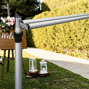 ZhouDaShu Double Crossbar Valance Hanger for Drape Backdrop Stand,Crossbar Hangers for Commercial Pipe and Drape Backdrop Kit,3'' Wedding Hanger Parties Decoration Backdrop Stand Hooks(4 PCS)