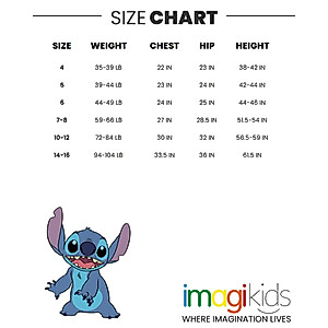 Disney Lilo & Stitch Little Girls French Terry Zip Up Cosplay Hoodie Blue 6