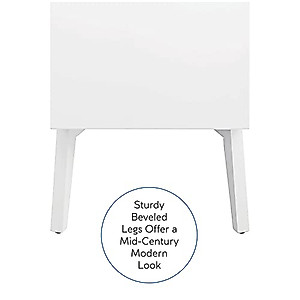 Classic Brands Canton 4 Drawer Wood Dress with 2 Drawer Top Storage Hutch, White