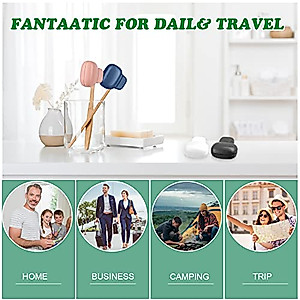 Toothbrush Protector Toothbrush Travel Holder -Toothbrush cover cap plastic clip for manual and electric toothbrushes for adults and kids - 8 pack