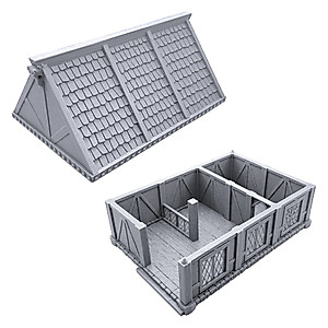 EnderToys Ulvheim Merchant House - Stable by Terrain4Print, 3D Printed Tabletop RPG Scenery and Wargame Terrain for 28mm Miniatures
