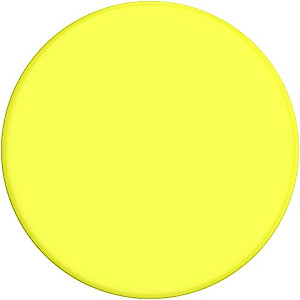 ​​​​PopSockets Phone Grip with Expanding Kickstand, Solid PopGrip - Neon Yellow