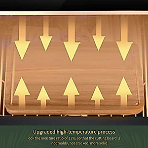 Wood Cutting Boards Set of 3 for Kitchen, Thick Chopping Board, Large Wooden Cutting Board Set with Deep Juice Groove and Handles, Wooden trays for meat, fruit and cheese (17x12, 12x10, 12x7 inch)