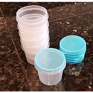 Handy Housewares 6 Piece Reusable Salad Dressing 1oz Container Set with Snap Airtight Lids - Great for Lunches On The Go