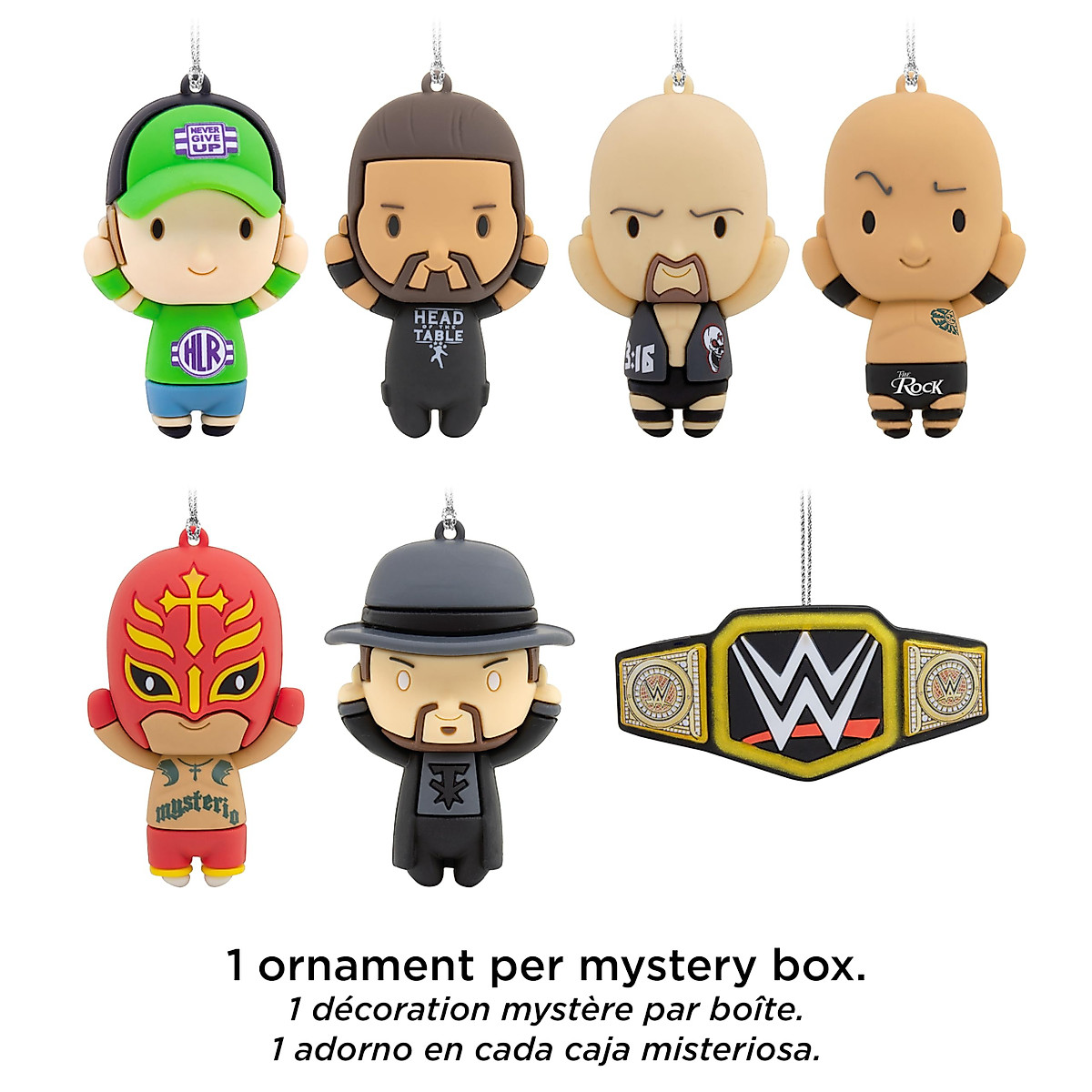 Hallmark WWE Mystery Christmas Ornaments, Set of 2, Shatterproof