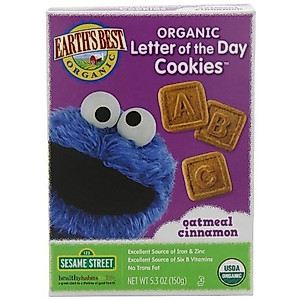 Earth's Best Organic Letter Of The Day Oatmeal Cinnamon Cookies - Case Of 6-5.3 Oz.