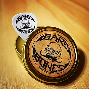 THE VINTAGE GROOMING CO. Bare Bones Medium Hold Mustache Wax and Death Grip Mustache Keychain Comb Set