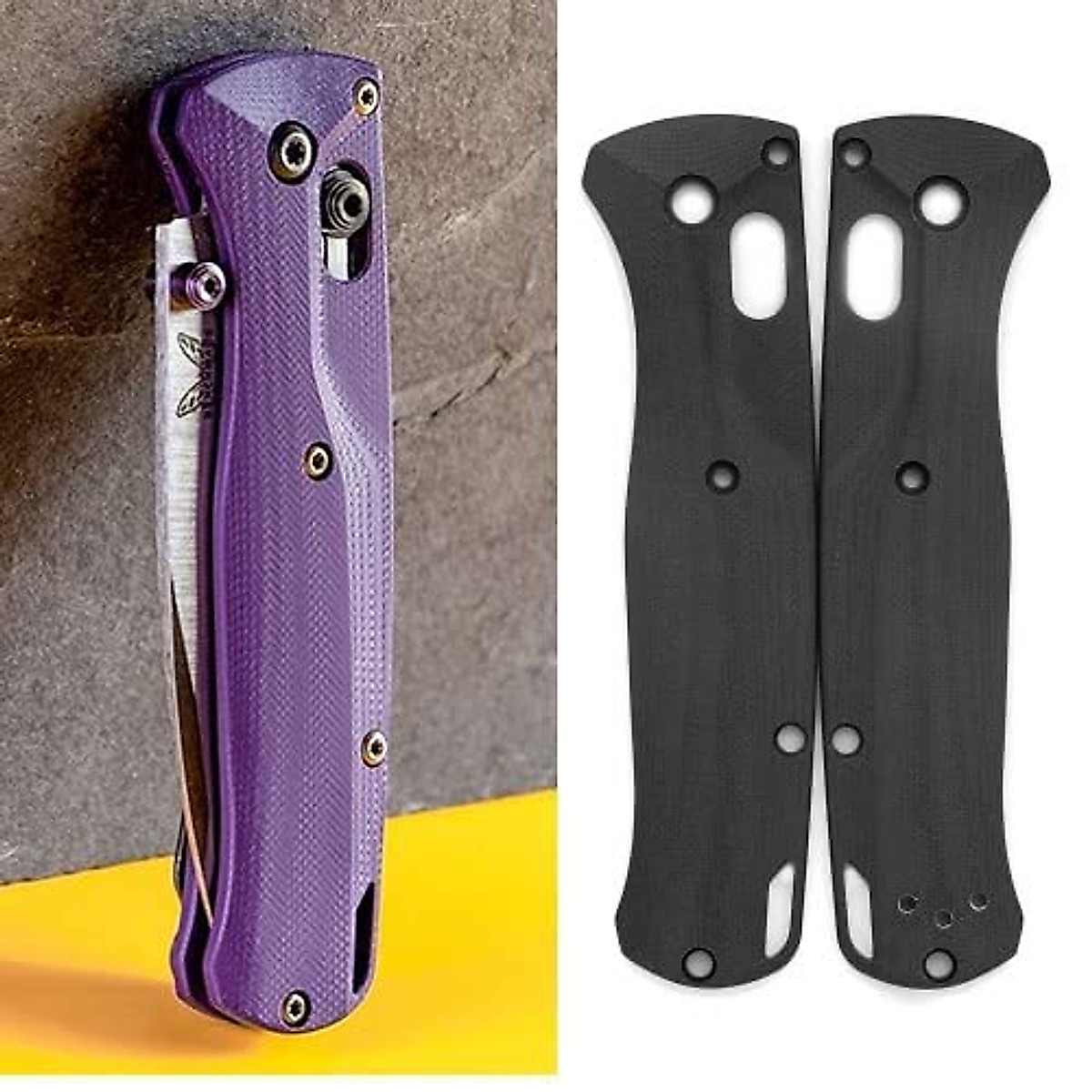G10 Butterfly 535 Handle Patch Butterfly Folding Knife Accessories Screw Bugout 535 Patch (Size : Pink Red)