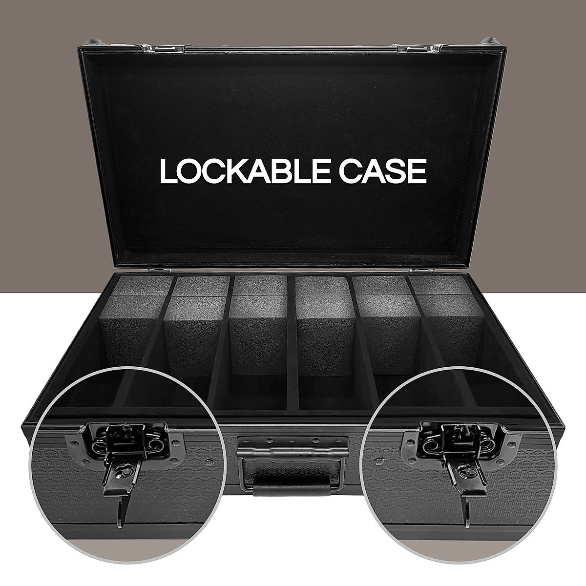 Hard Storage Case for 250+ Graded Cards Slabs | Designed for PSA, BGS, CGC, Toploaders, One-Touch, etc. | Strong Protection, Lockable Box with Foam Blocks