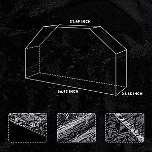 60 Inch Clear BBQ Grill Cover Plastic Heavy Duty Waterproof Outdoor Furniture Cover Gas Grill Covers UV Resistant for Charbroil Grills and More