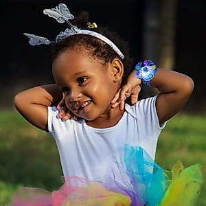 25 Pack LED Light Up Fidget Spinner Bracelets Party Favors For Kids 4-8 8-12,Glow in The Dark Party Supplies,Birthday Gifts,Treasure Box Toys for Classroom,Carnival Prizes,Pinata Goodie Bags Stuffers