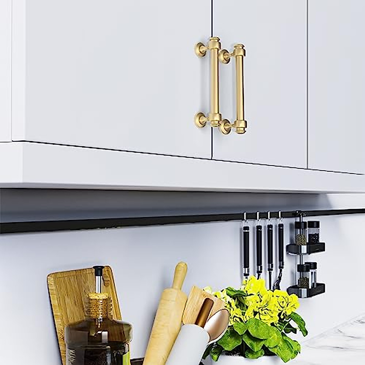 Chibery 20 Pack Pale Gold Cabinet Hardware Pulls, 4 inches (102 mm) Hole Centers, Alloy Zinc, Easy to Clean, Cabinet Handle for Kitchen Cabinets Cupboard Drawers Closet Dressers Bathroom