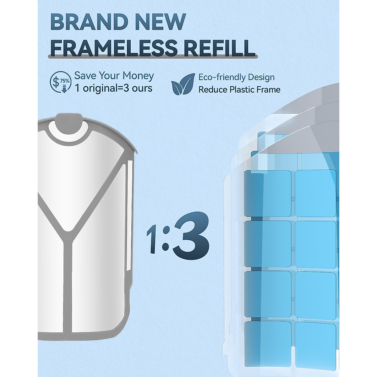 10 PCS Frameless Refill Cards Compatible with ZEVO Plug-in Light M364 and Max, 100% Fit Replacement Refill Cards Glue Cards