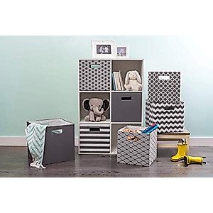 DII Collapsible Polyester Storage Cube, Honeycomb, Gray, Small