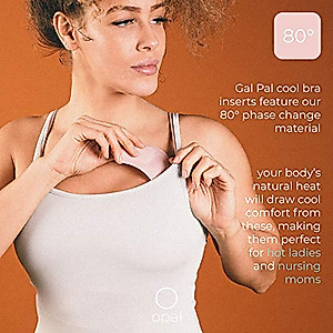 Opal Cool Gal Pals - Blush; Cool Pack Comfort for Menopause & Nursing Moms; Set of 4 Bra Inserts